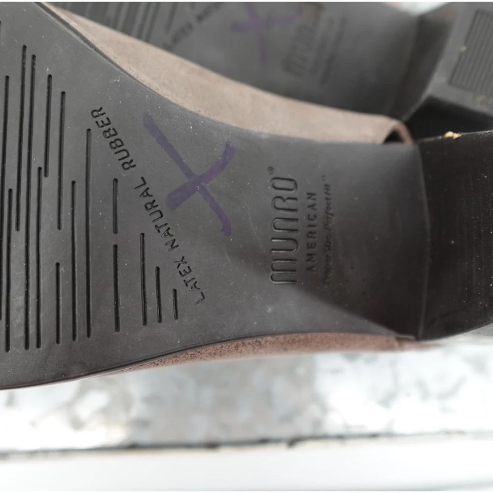 Munro | Shoes | Munro American Jillie Brown Leather Lace Up Peep Toe ...